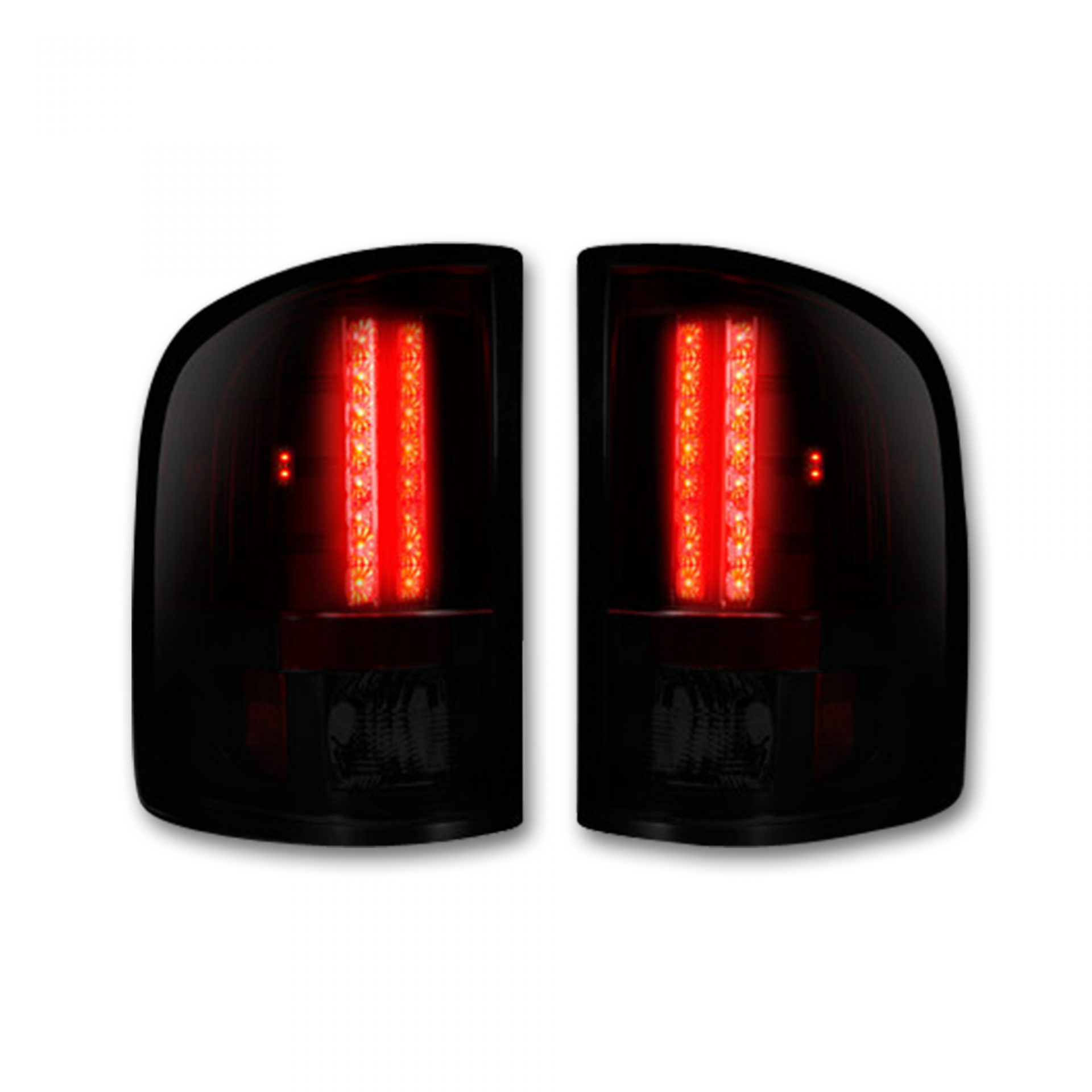 GMC Sierra 07-13 Tail Lights LED in Dark Red Smoked – Major Key