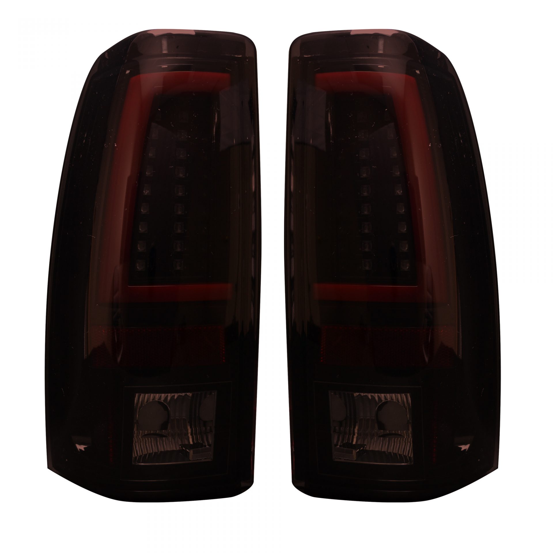Chevy Silverado & GMC Sierra 99-07 Tail Lights OLED in Dark Red Smoked ...
