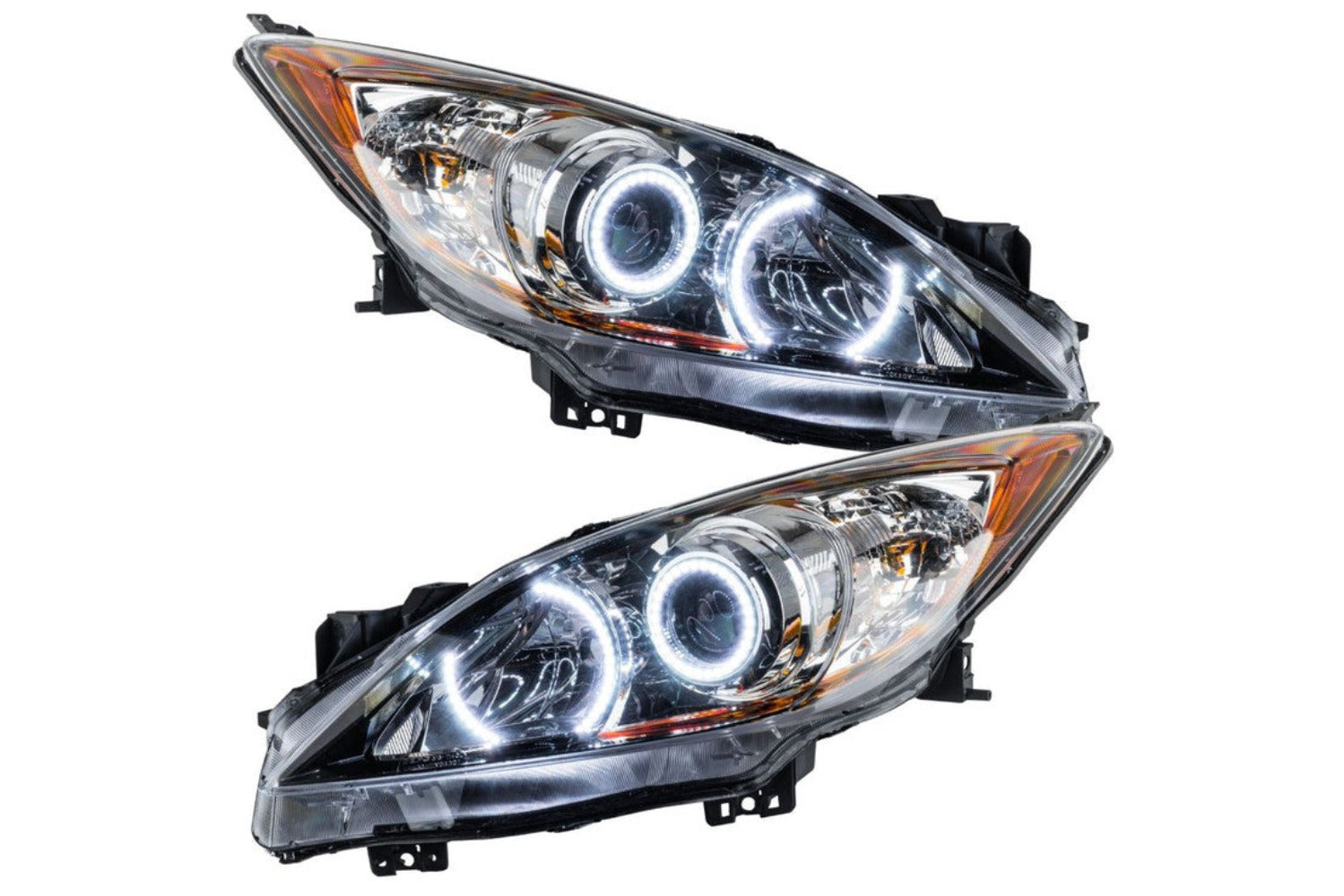 Oracle LED Halo Headlights: 10-13 Mazda 3 W/o Oem Hid (White Smd Singl ...