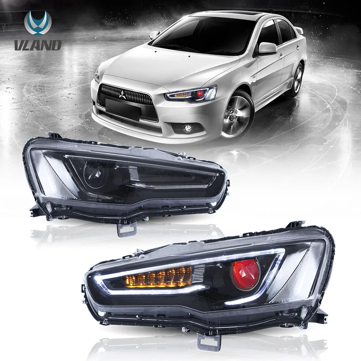 08-17 Mitsubishi Lancer 9th Gen Evo X GSR 10th Gen (CZ4A) Vland Dual B ...